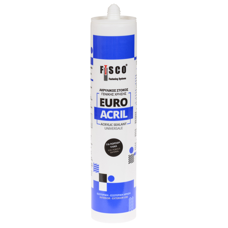 Fisco Σιλικόνη Ακρυλική (στόκος) Λευκή 280ml