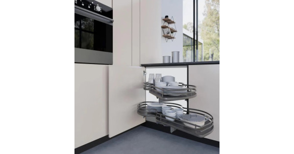 INOXA 846/60 Combi's 2 Γωνιακός μηχανισμός (φασόλι) δεξής ανθρακί