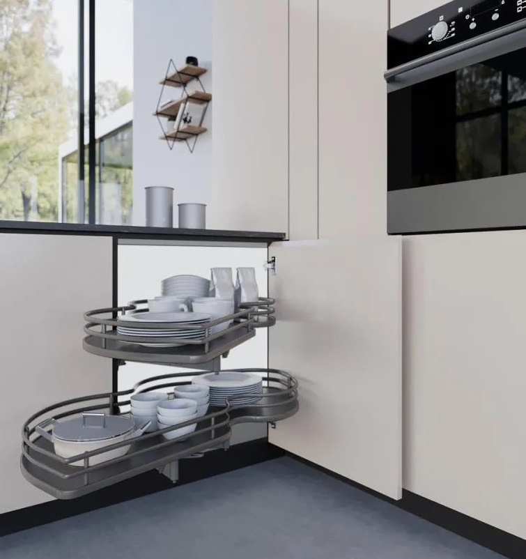 INOXA 846/60 Combi's 2 Γωνιακός μηχανισμός (φασόλι) αριστερός ανθρακί